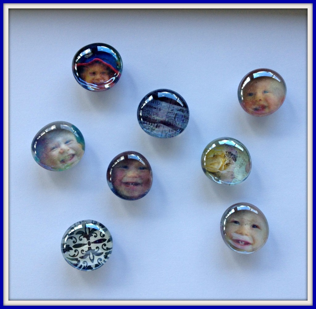 DIY Glass Marble Photo Magnets - Eli's Legacy